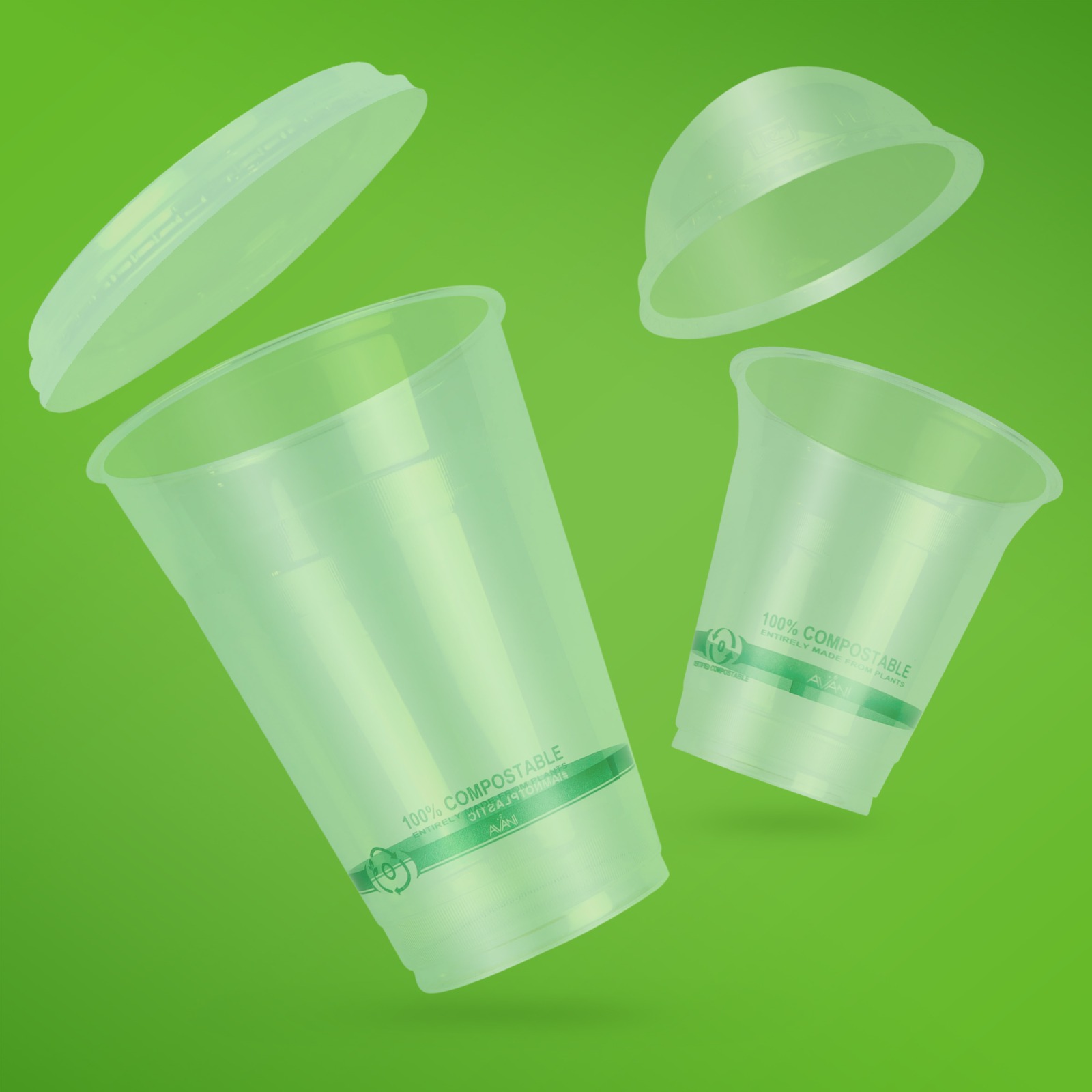 PLA Cup + Lid 12 Oz - Avani